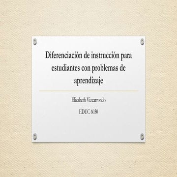 Diferenciación de instrucción para estudiantes con problemas de | PPTX