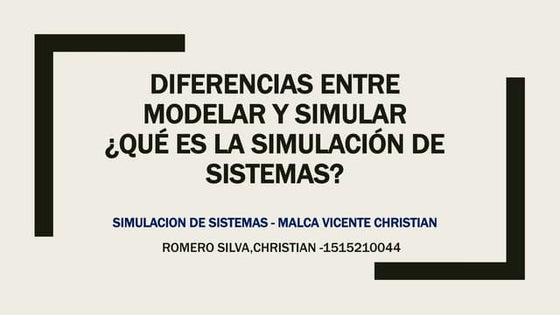 Simulacion de sistemas | PPTX