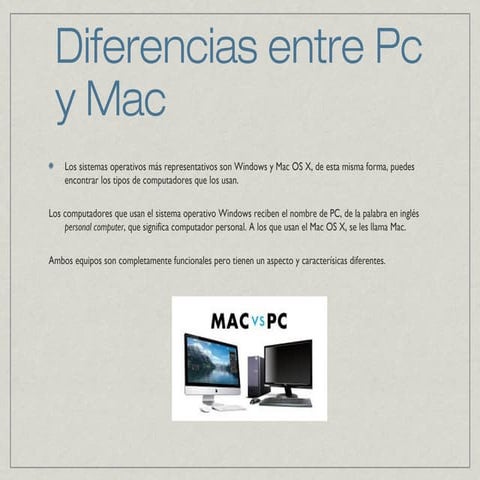 Diferencias Mac y PC | PPTX