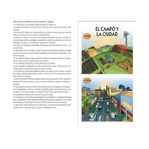 Diferencias evidentes entre ciudad y campo | PPT