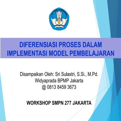 DIFERENSIASI PROSES DALAM MODEL PEMBELAJARAN.ppt