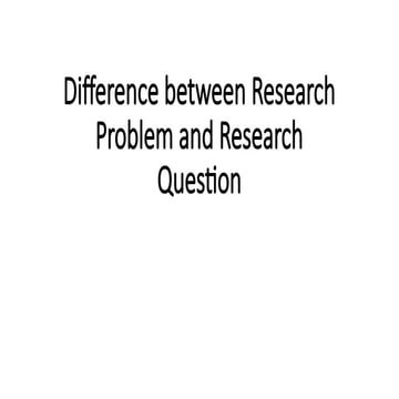 Research question presentation | PPTX
