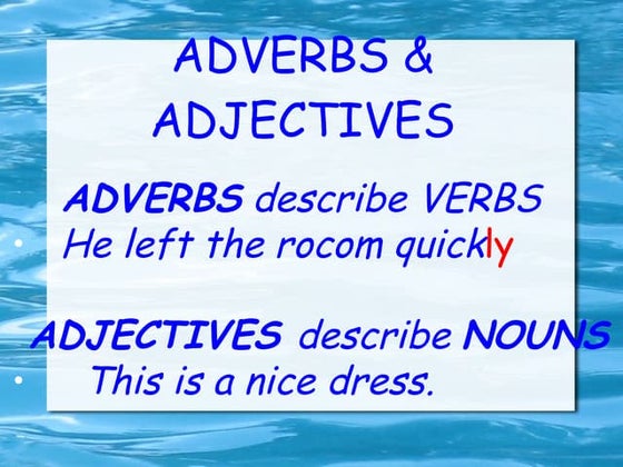 Adverbs and Adjectives | PPTX