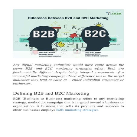 Difference between b2b and b2c | PDF