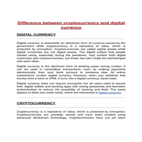 Difference between cryptocurrency and digital currency.pdf