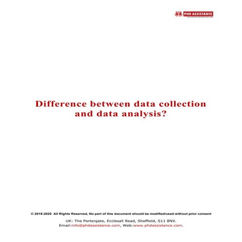 Difference between data collection and data analysis | PDF | Databases | Computer Software and ...