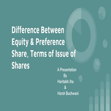 Difference between equity & preference share, | PPTX