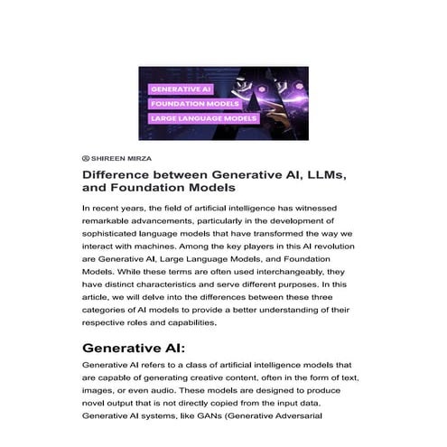 Difference between Generative AI, LLMs, and Foundation Models.pdf