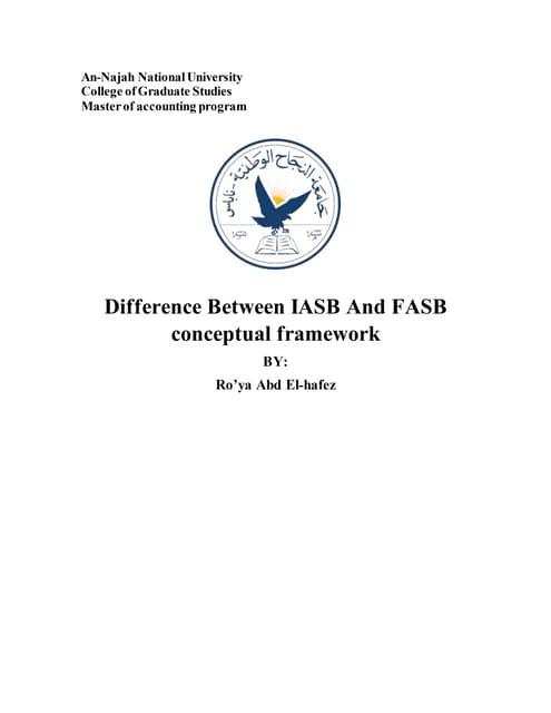Difference Between Iasb And Fasb Conceptual Framework Docx