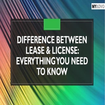 Difference between lease and license: Everything you need to know | PDF