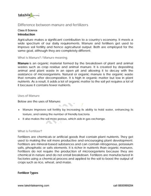 Types of fertilizers | PPTX