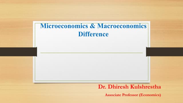 Introduction to macroeconomics | PPT