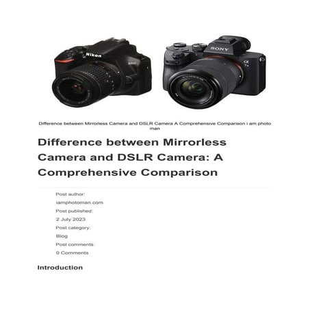 Difference between Mirrorless Camera and DSLR Camera A Comprehensive Comparison.pdf
