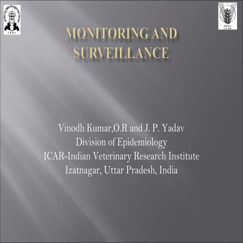 Monitoring and Surveillance | PPT