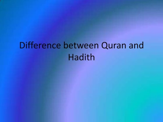 Terminology and classifications of Hadith 1.pptx