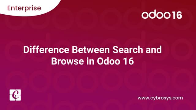 Difference Between Search and Browse in Odoo 16 | PPT Difference Between Search and Browse in Odoo 16 | PPT