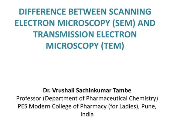 Principle & Applications of Transmission Electron Microscopy (TEM ...