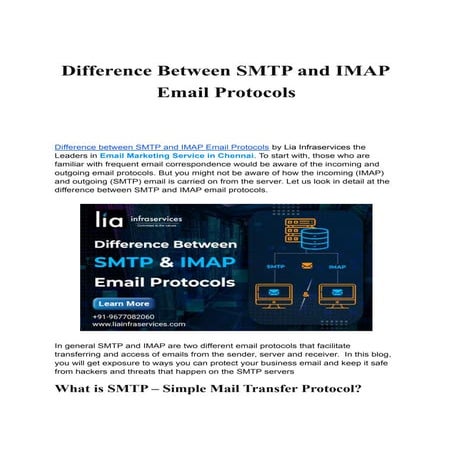 Difference Between Smtp And Imap Email Protocols Pdf