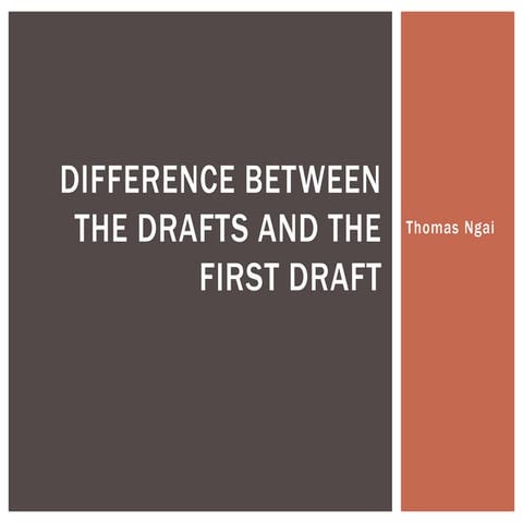 Differences between drafts and the first draft | PPTX