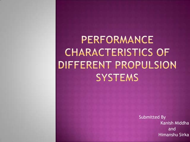 Aircraft propulsion system | PPTX