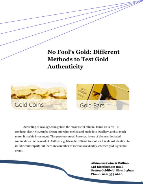 Awareness on gold jewellery | PPT