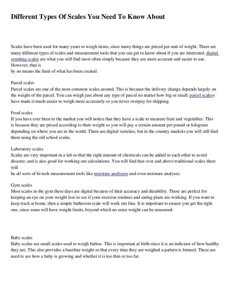 Different Types of Scales You Need To Know About