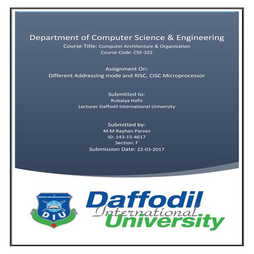 Different Addressing Mode And Risc Cisc Microprocessor Pdf
