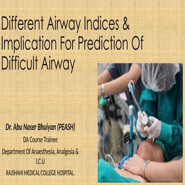 Airway assessment in anaesthesia | PPTX