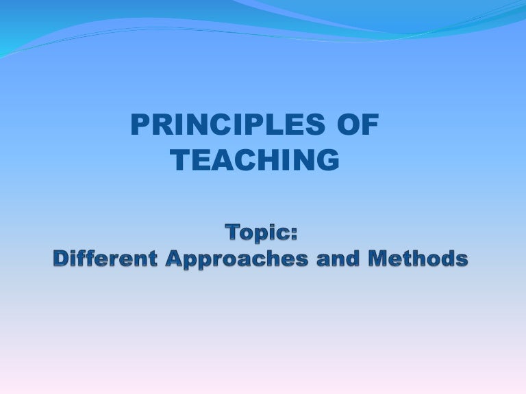 different-approaches-and-methods