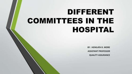 Hospital infection control committee | PPTX