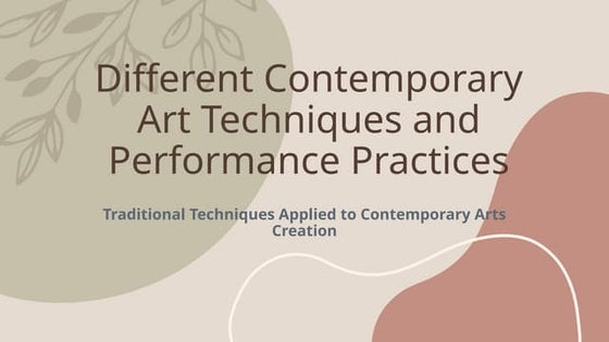 MEDIUMS AND TECHNIQUES.pptx | Modern Art | Fine Art
