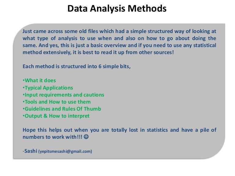 how-when-to-use-different-data-analysis-methods
