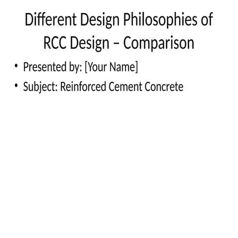 Design of rcc structures | PDF