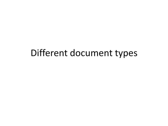 Different Document Types Pptx