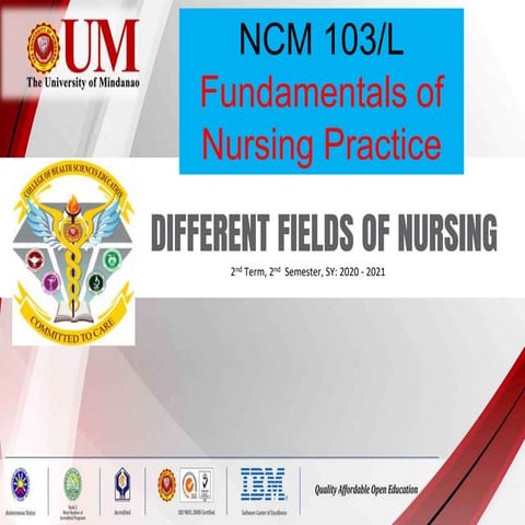 DIFFERENT FIELD OF NURSING and application.pptx