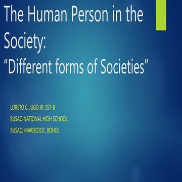 Different Forms of Society | PPTX