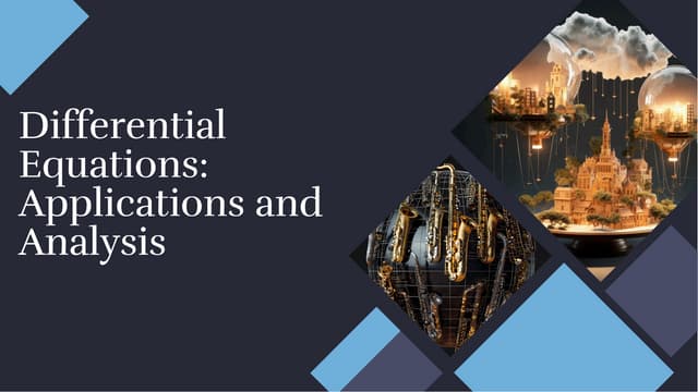 Application of differential equation in real life | PPTX | Physics | Science