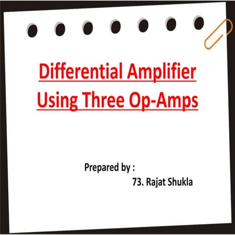 Differential amplifier ac | PPTX | Computer Networking | Computing