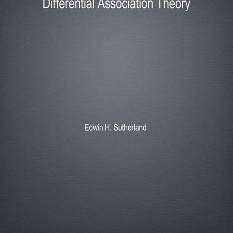 Differential association theory brian cunningham | PPT