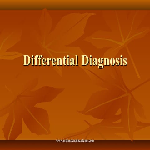 Differential diagnosis | PPT