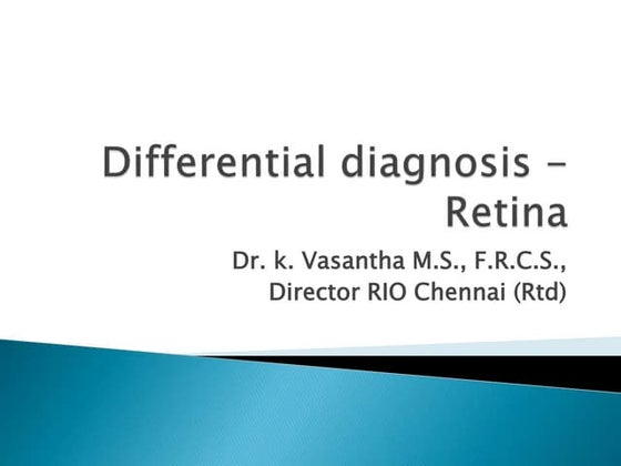 Dd sudden loss of vision prof munim | PDF