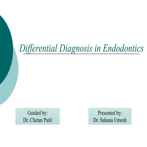 Differential Diagnosis in Endodontics | PPTX | Dental Health | Diseases ...