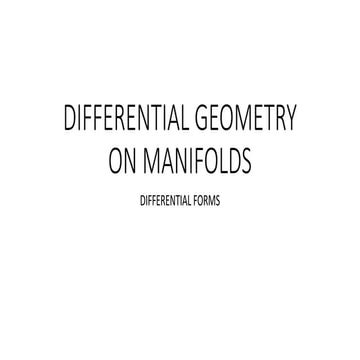 DIFFERENTIAL_GEOMETRY on manifold. .pptx