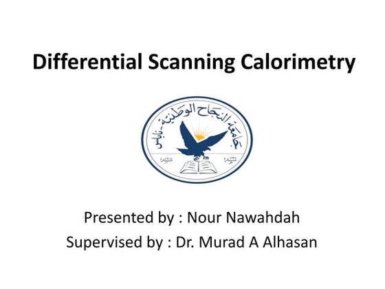 Differential Scanning Calorimeter Instrumentation.(DSC) | PPT