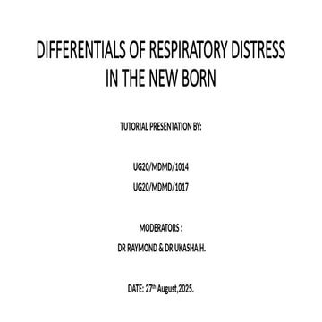 DIFFERENTIALS OF Respiratory distress.pptx