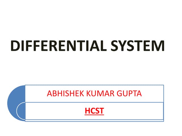 Automobile Differential System | PPTX