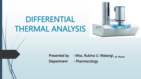 Differential Thermal Analysis | PPTX