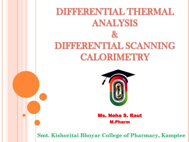 Differential thermal analysis(dta) | PPTX