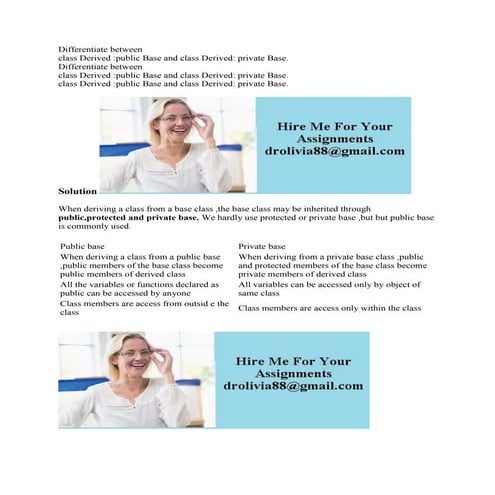 Differentiate Between Class Derived Public Base And Class Derived Prdocx Free Download 2239