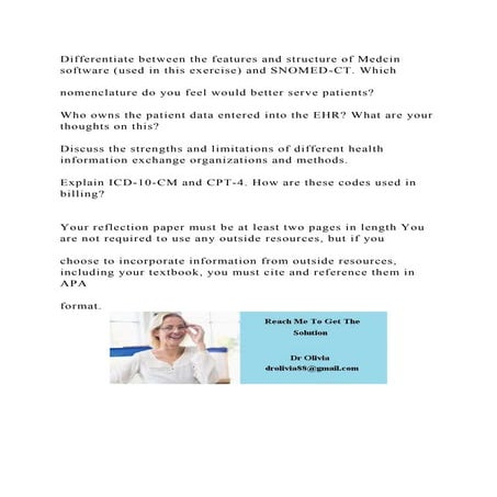 Differentiate between the features and structure of Medcin software | PDF